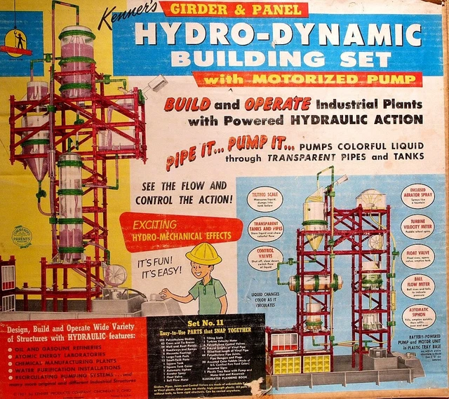 KENNER HYDRO DYNAMIC Building Set AS IS WITH MANY PARTS INSIDE the ...