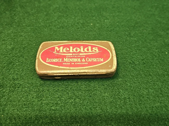 VINTAGE MELOIDS MELLOW Voice Pastilles Tin Throat Lozenges for Singers ...