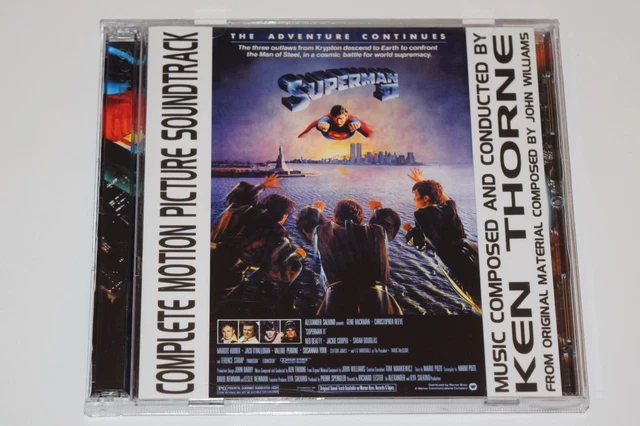 SUPERMAN II 2 Complete Score Soundtrack Ken Thorne 2-CD Set PROMO 1980 ...