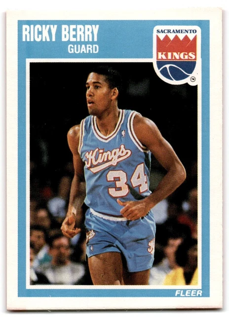 1989-90 FLEER RICKY Berry recrue Sacramento Kings #134 EUR 1,09 ...