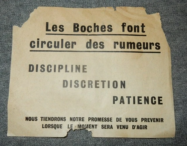 RARE & OLD Propaganda Leaflet Ww2 Beware You The Boches Circulate ...