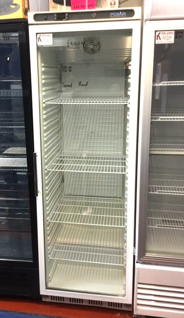 POLAR CD087 UPRIGHT Display Fridge Single Glass Door Chiller 400Lt Light £495.00 - PicClick UK