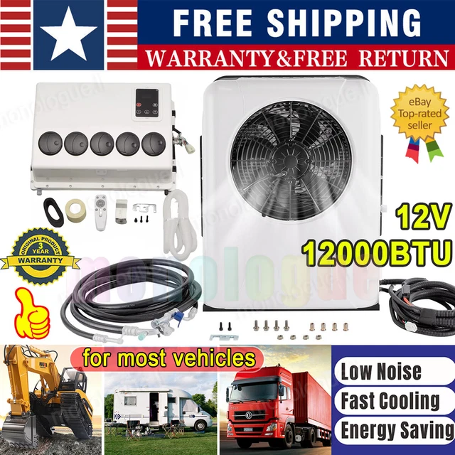 12000 BTU 12V Truck Cab Air Conditioner Split AC Fits Semi Trucks Bus ...