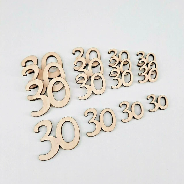 STREUDEKO 30 GEBURTSTAG Jubiläum Tischstreu Deko Holz z. Basteln Verzieren DIY EUR 4,76 ...