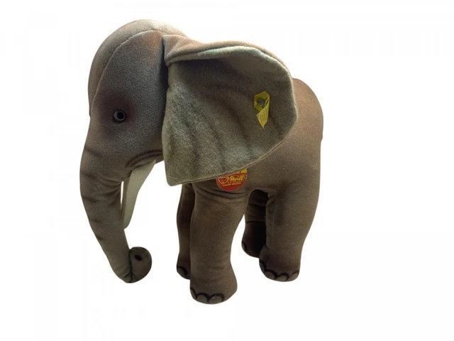 STEIFF ANIMAL ÉLÉPHANT 0510/28 trampy 28 cm - excellent état EUR 196,38 ...