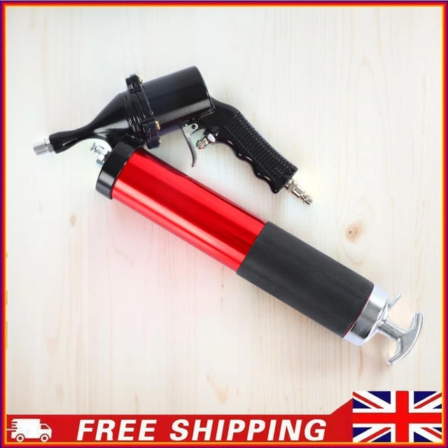 400CC GREASE GUN 6000PSI Pneumatic Grease Gun Flexible Hose Portable ...