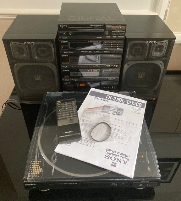 SONY FH-215R CDP-17F PS-V715 RARE Flagship FH boombox System SERVICED ...