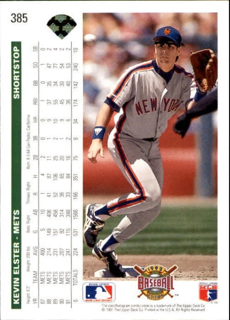 1992 (METS) UPPER Deck Gold Hologramme #385 Kevin Elster EUR 1,87 - PicClick FR