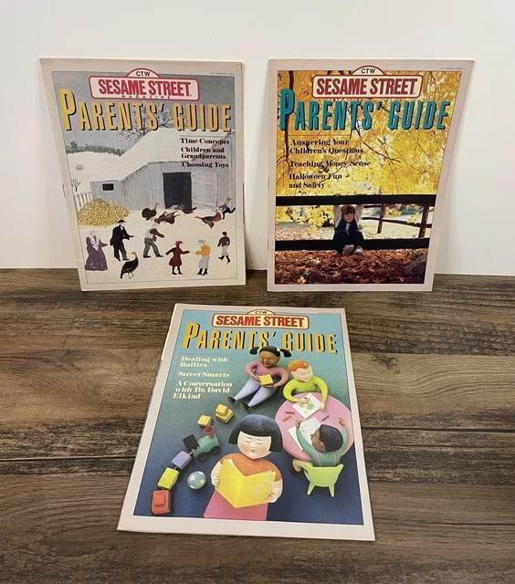 LOT OF 3 Sesame Street Parent's Guide Magazines Lot 1988 $19.99 - PicClick