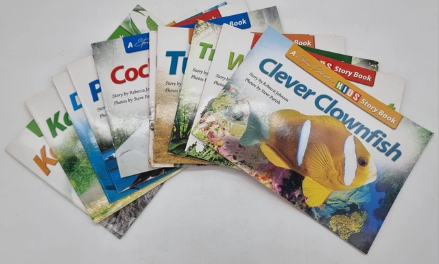 X10 STEVE PARISH Kids Book Lot Stories Readers Australian Animals ...