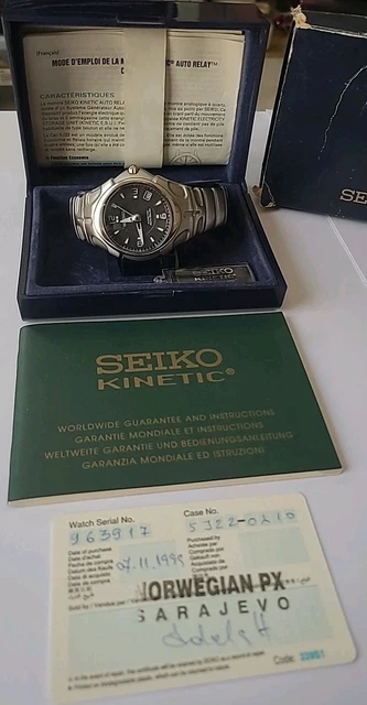 GENTS SEIKO KINETIC Auto Relay Divers 5J22-0A10 Watch - 100m..NEVER WORN.. £119.85 - PicClick UK