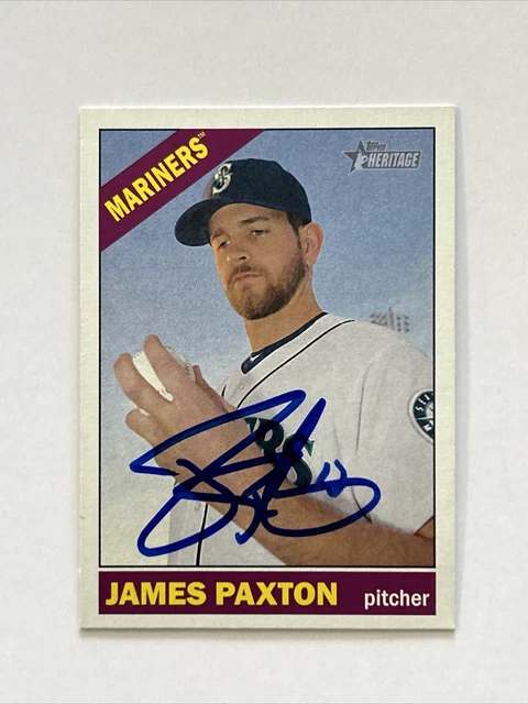 CARTE AUTOGRAPHE EN personne signée James Paxton 2015 Topps Heritage ...
