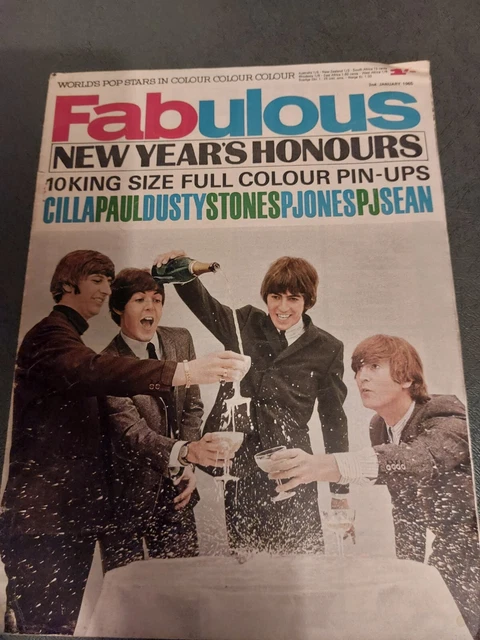 RARE FABULOUS MAGAZINE 2 JANUARY 1965 Beatles Stones Cilla Elvis Dusty ...
