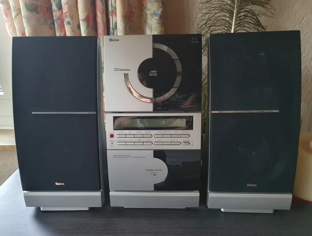 TEVION MIKRO STEREOANLAGE mit Fernbedienung Radio Lautsprecher Boxen ...