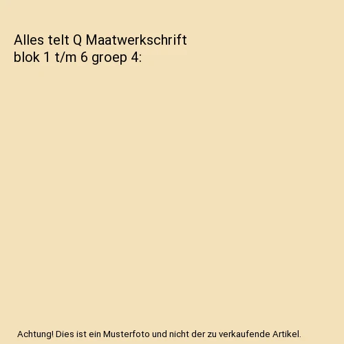 ALLES TELT Q Maatwerkschrift blok 1 t/m 6 groep 4 EUR 9,51 - PicClick DE