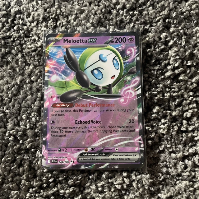 POKÉMON TCG MELOETTA ex Black Bolt 044 double rare holo Mint Pack Fresh ...