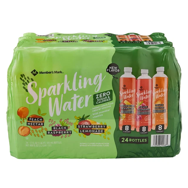 MEMBER'S MARK SPARKLING Water Variety Pack (17oz / 24pk) £23.83 ...