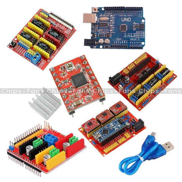 CNC SHIELD V2/V3/V4 Engraver 3D Printer Expansion Board A4988 Driver £ ...