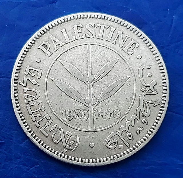 ISRAEL PALESTINE BRITISH Mandate 50 Mils 1935 Silver Coin VF EUR 17,06 - PicClick IT