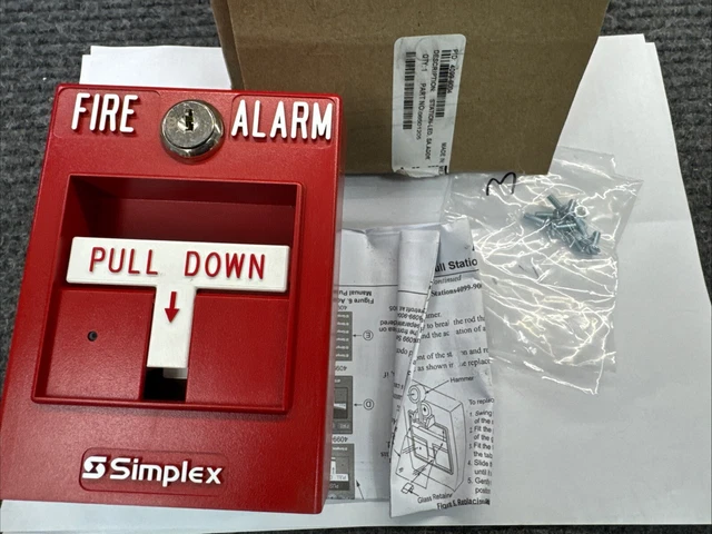 SIMPLEX ADDRESSABLE MANUAL Pull Station 4099-9004 FIRE PULL STATION ...