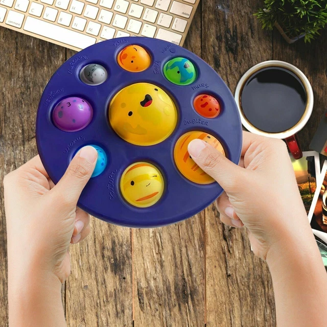 SIMPLE EIGHT PLANETS Solar System Dimple Fidget Sensory Toy Relief ...