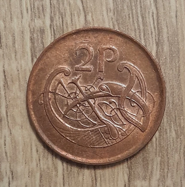 EIRE 2D DEUX pence 2p 2 penny pièce irlandaise DATE 1992 CIRCULÉE EUR 1 ...