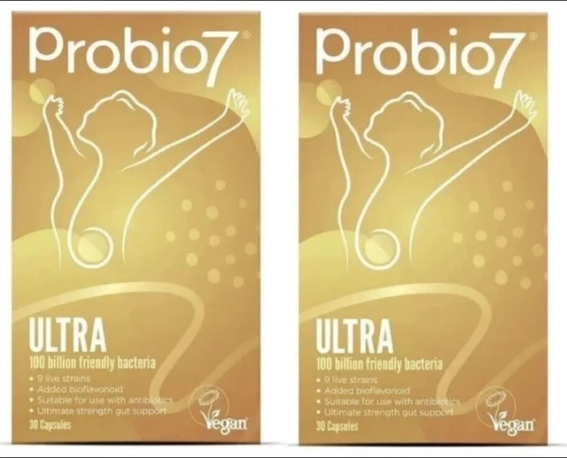 PROBIO7 ULTRA DIGESTIVE Health Supplement - 2x 30 Capsules exp 2025 £22.99 - PicClick UK