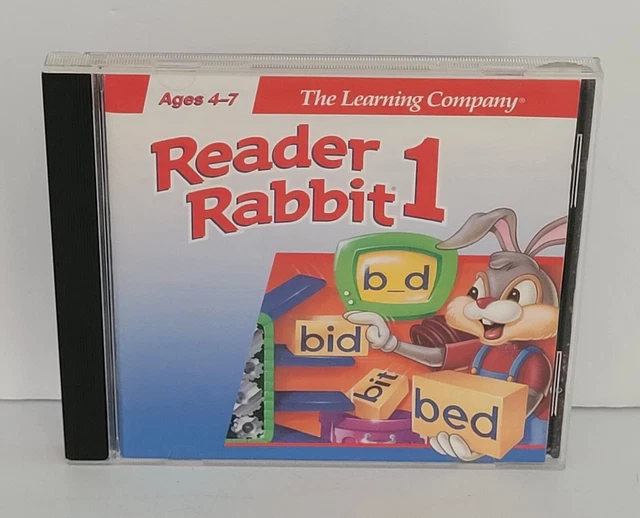 RARE VINTAGE READER RABBIT 1 The Learning Company (PC CD-ROM, 1996 ...