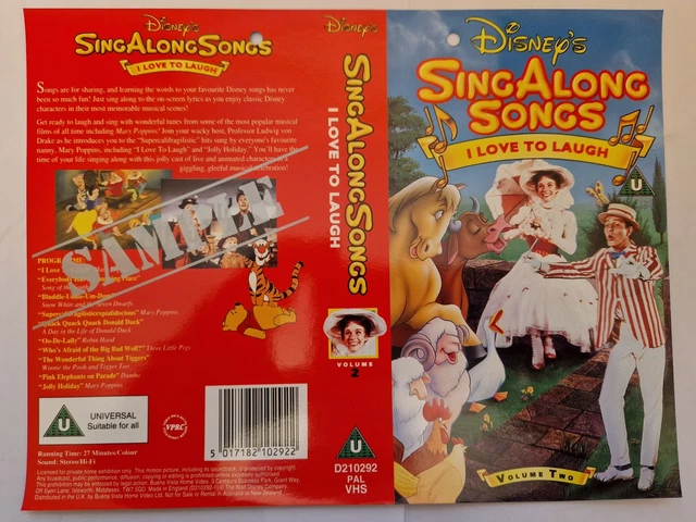 DISNEY'S SING ALONG Songs I Love To Laugh Promo Sample Video Sleeve ...