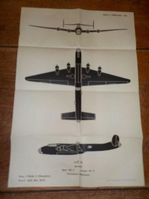 1945 WWII M.A.P Aircraft Identification Wall Chart - Japanese ...