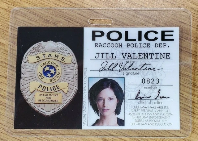 RESIDENT EVIL ID card stars jill valentine cosplay necklace tag £4.99 ...