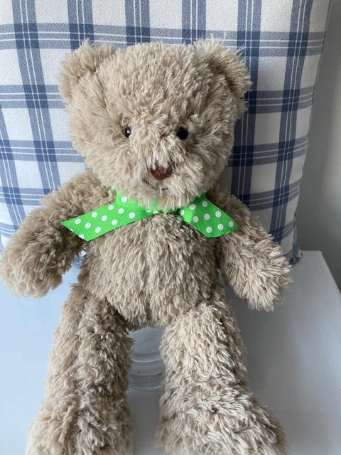 EARLY LEARNING CENTRE ELC Edward Bear Soft Plush Teddy With Green ...