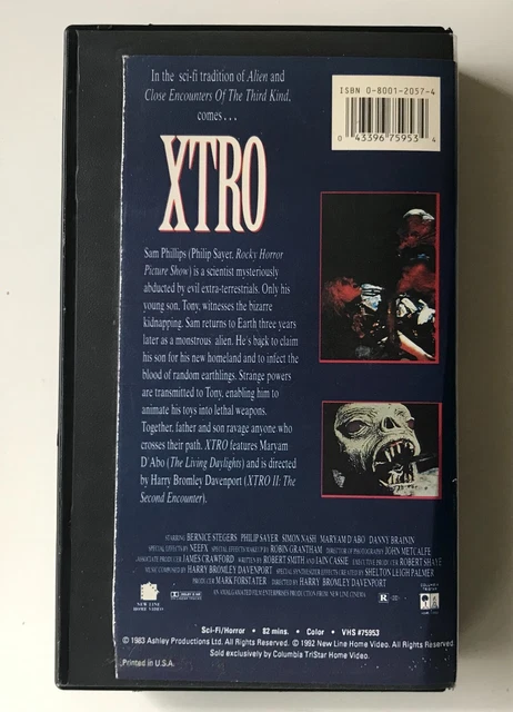 XTRO VHS NEW Line 80s 1982 Horror Sci-fi Alien Creature NTSC $39.99 ...