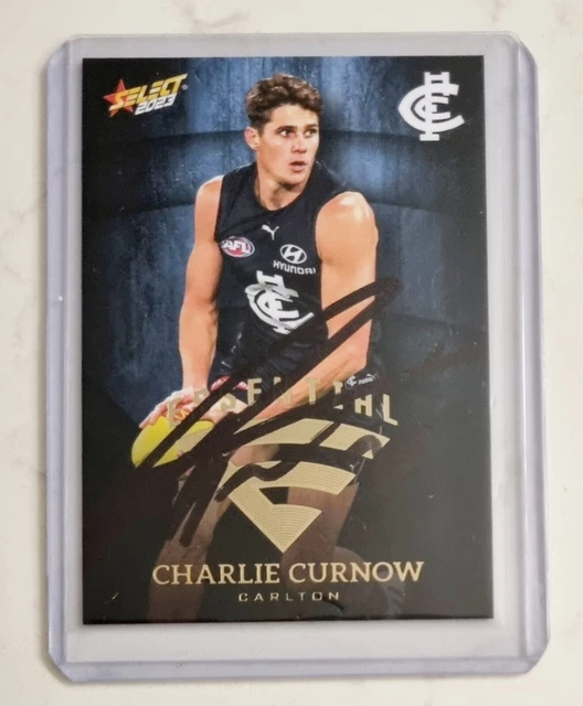 CHARLIE CURNOW SIGNED Select Afl Football Trade Card Carlton Blue FC £ ...