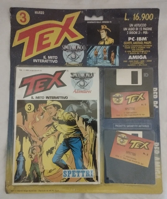 SIMULMONDO ADVENTURES GIOCO Pc-Ibm-Amiga Tex N° 3 1993 Blisterato ...