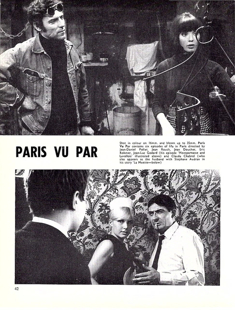 (F&F55) FILM PICTURE Preview "Paris Vu Par" Claude Chabrol. Stephane ...