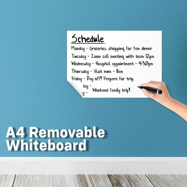 A4 REPOSITIONABLE RE-USABLE Whiteboard - Waterproof Laser Sticker Paper ...