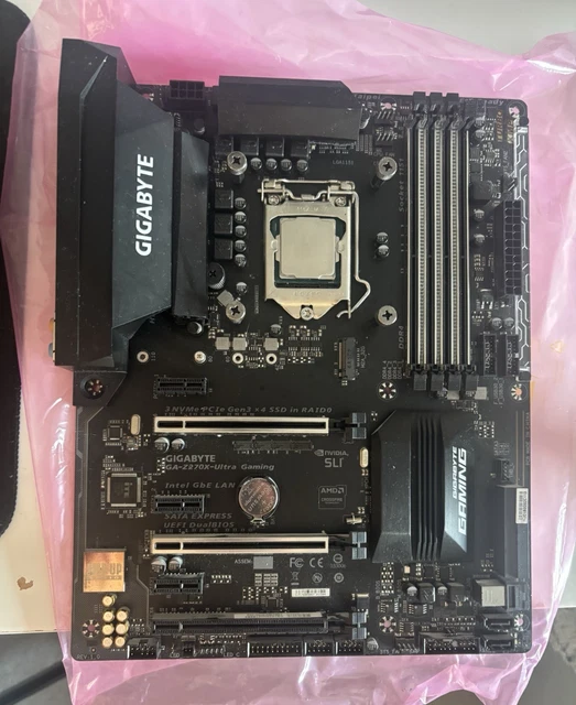 MOTHERBOARD + i7 7700k CPU -Gigabyte GA-Z270X-Ultra Gaming Z270 LGA1151 ...