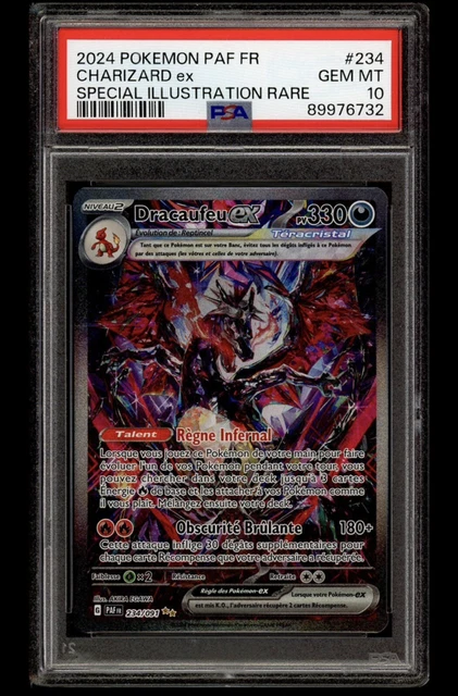 CARTE POKÉMON DRACAUFEU Ex Alt 234/091 Destinée De Paldea PSA 10 EUR ...