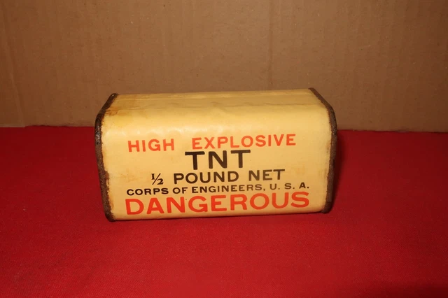 WW2 US ARMY Corps Of Engineers 1/2 Pound TNT Demo Block Cardboard ...