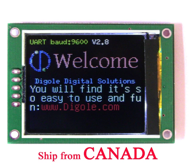 1.8& SERIAL:UART/I2C/SPI COLOR TFT LCD 160x128 Display Module for ...
