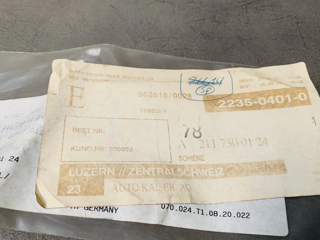 ORIGINAL MERCEDES-BENZ E-KLASSE W211 Schiene Bordkante Tür Hinten ...