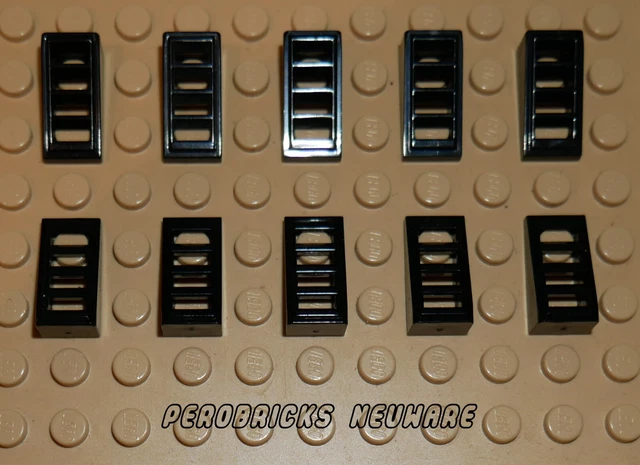 LEGO TECHNIC 10X Slope 18 2 x 1 x 2/3 mit 4 Schlitzen schwarz #61409 ...