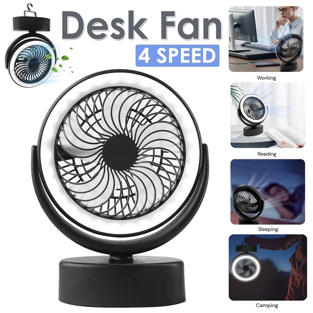 PORTABLE 30 LED USB Fan Rechargeable 360° Clip On Desk Fan with Light AU $52.49 - PicClick AU