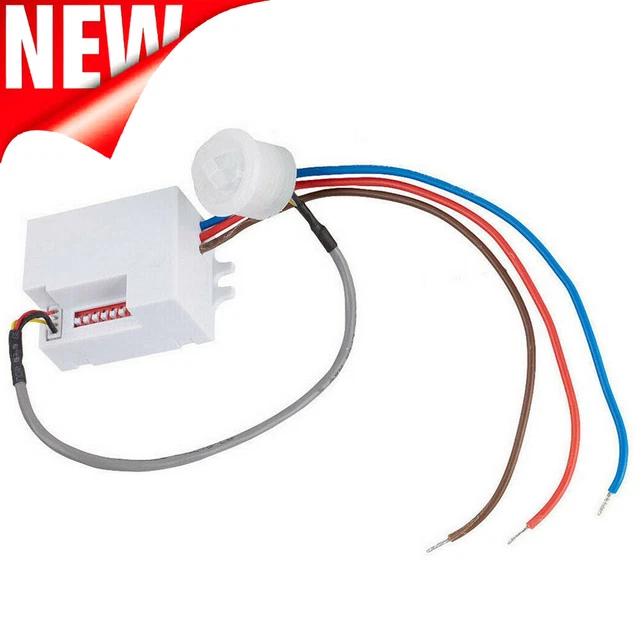 MINI RECESSED PIR Ceiling Occupancy Motion Sensor Detector Light Switch ...