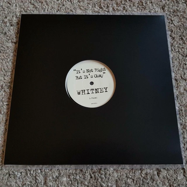 WHITNEY HOUSTON - It's not right but it's okay US 12'' Disco Vinyl ...