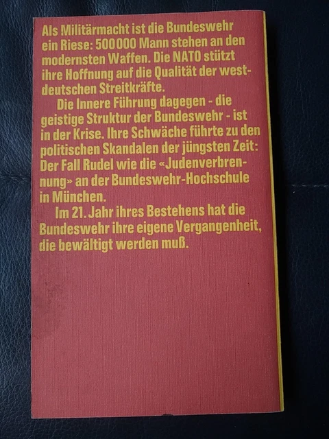 DIE UNBEWÄLTIGTE VERGANGENHEIT der Bundeswehr rororo aktuell 1977 EUR 2 ...