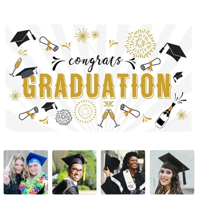 CONGRATS GRAD BANNER Graduation Party Backdrop 2021 Grad Banner £9.97 ...
