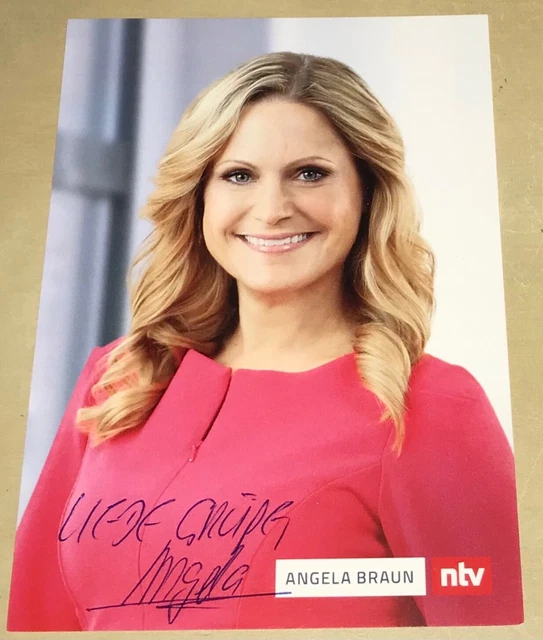 ANGELA BRAUN ORIGINAL signierte Autogrammkarte NTV Autogramm Karte ...