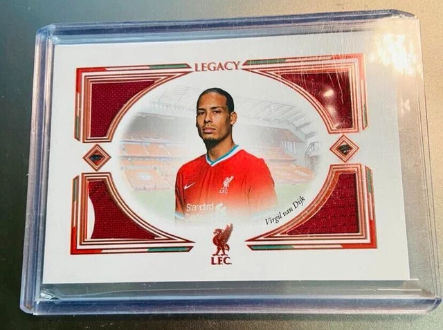 2020-21 FUTERA LIVERPOOL Virgil Van Dijk Legacy True 1/1 Game Worn Quad ...